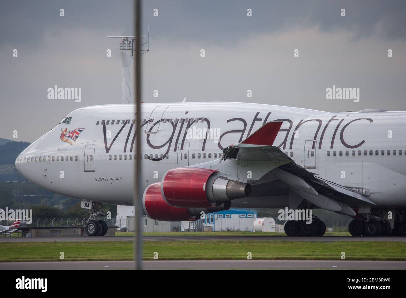 Glasgow, UK. 25 August 2019. Pictured: Virgin Atlantic Boeing 747-400 ...