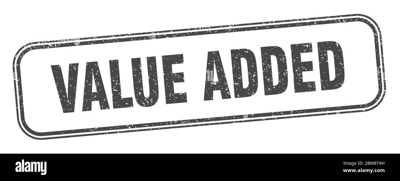 value added stamp. value added square grunge sign. label Stock Vector ...