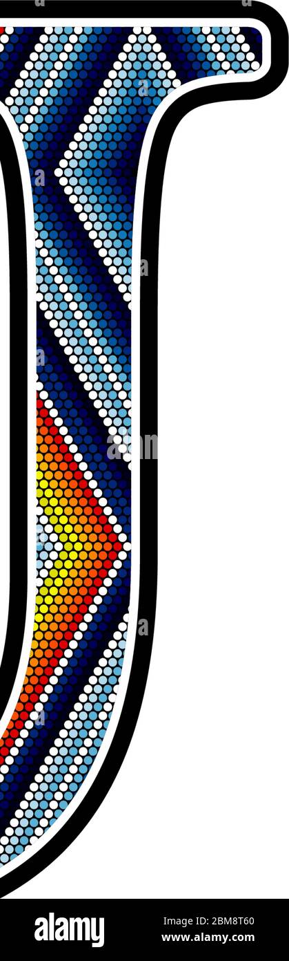 initial capital letter U with colorful dots abstract design inspired in ...