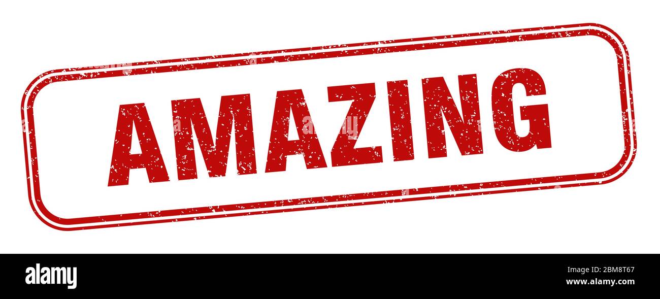 amazing stamp. amazing square grunge sign. label Stock Vector Image ...