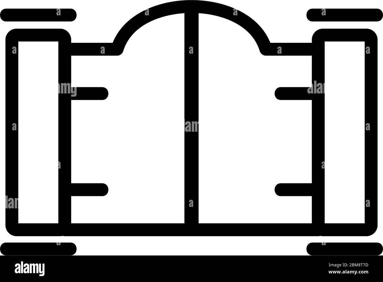 concrete entrance gate icon vector outline illustration Stock Vector ...