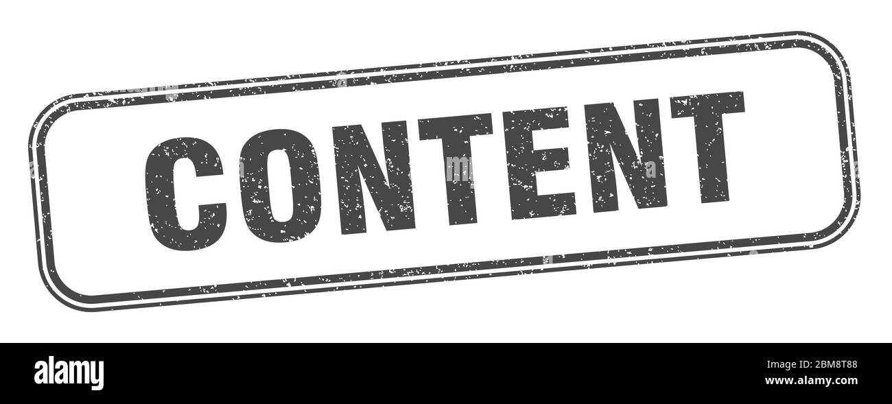 content stamp. content square grunge sign. label Stock Vector Image ...