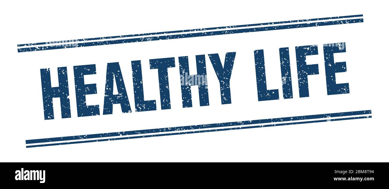 healthy life stamp. healthy life label. square grunge sign Stock Vector ...
