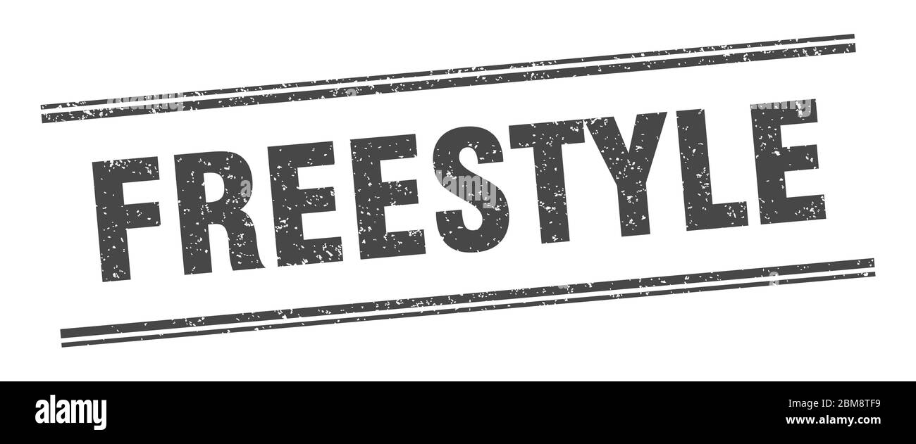 freestyle stamp. freestyle label. square grunge sign Stock Vector Image ...