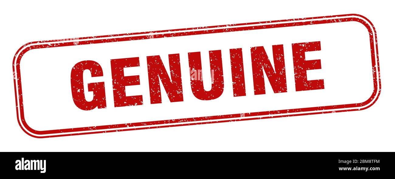 genuine stamp. genuine square grunge sign. label Stock Vector Image ...