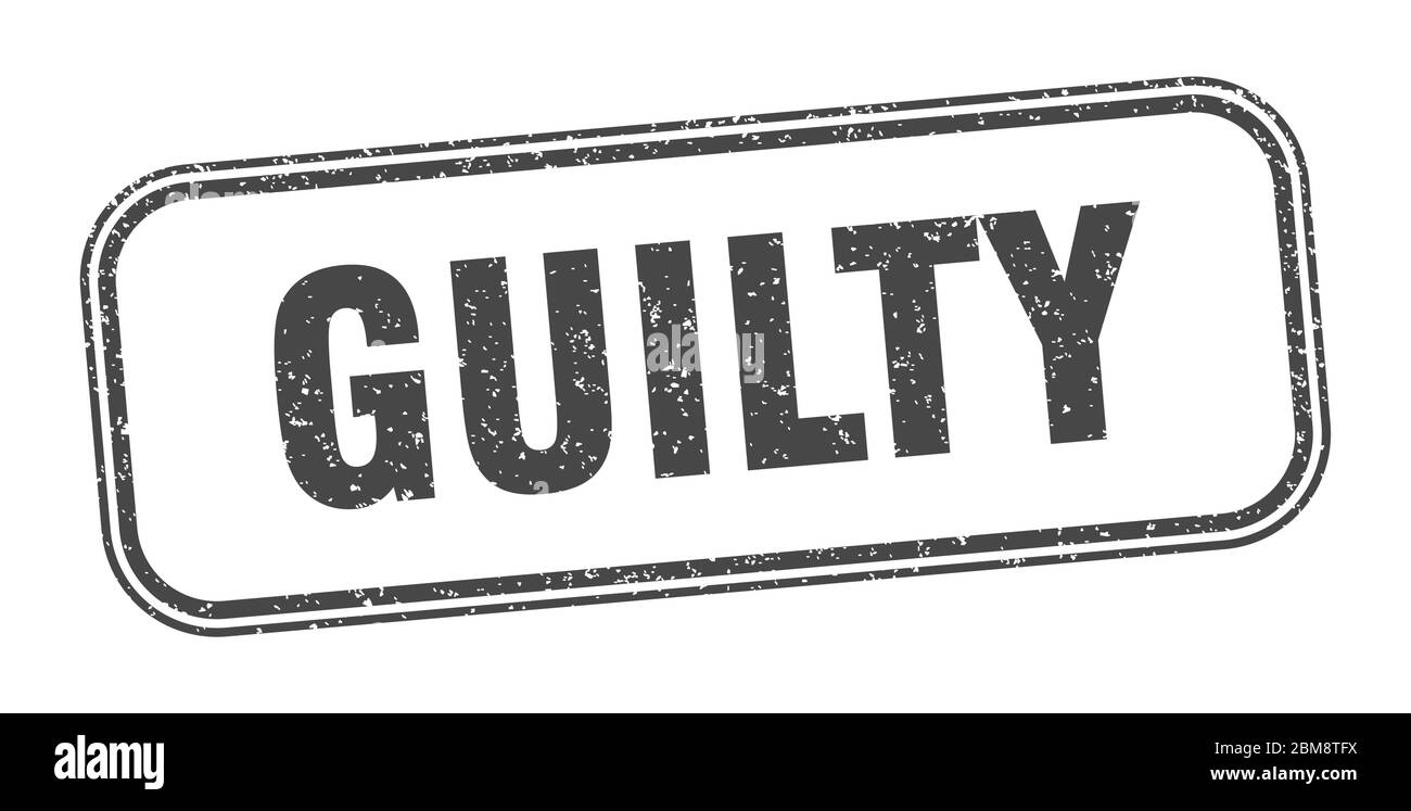 guilty stamp. guilty square grunge sign. label Stock Vector Image & Art ...