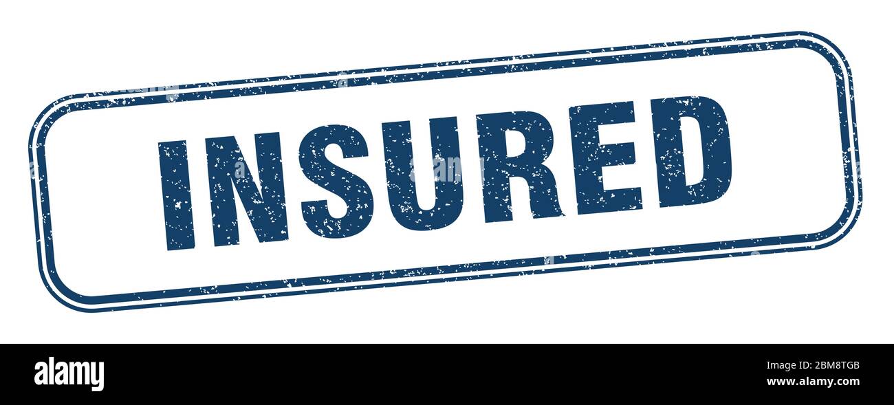 insured stamp. insured square grunge sign. label Stock Vector Image & Art - Alamy