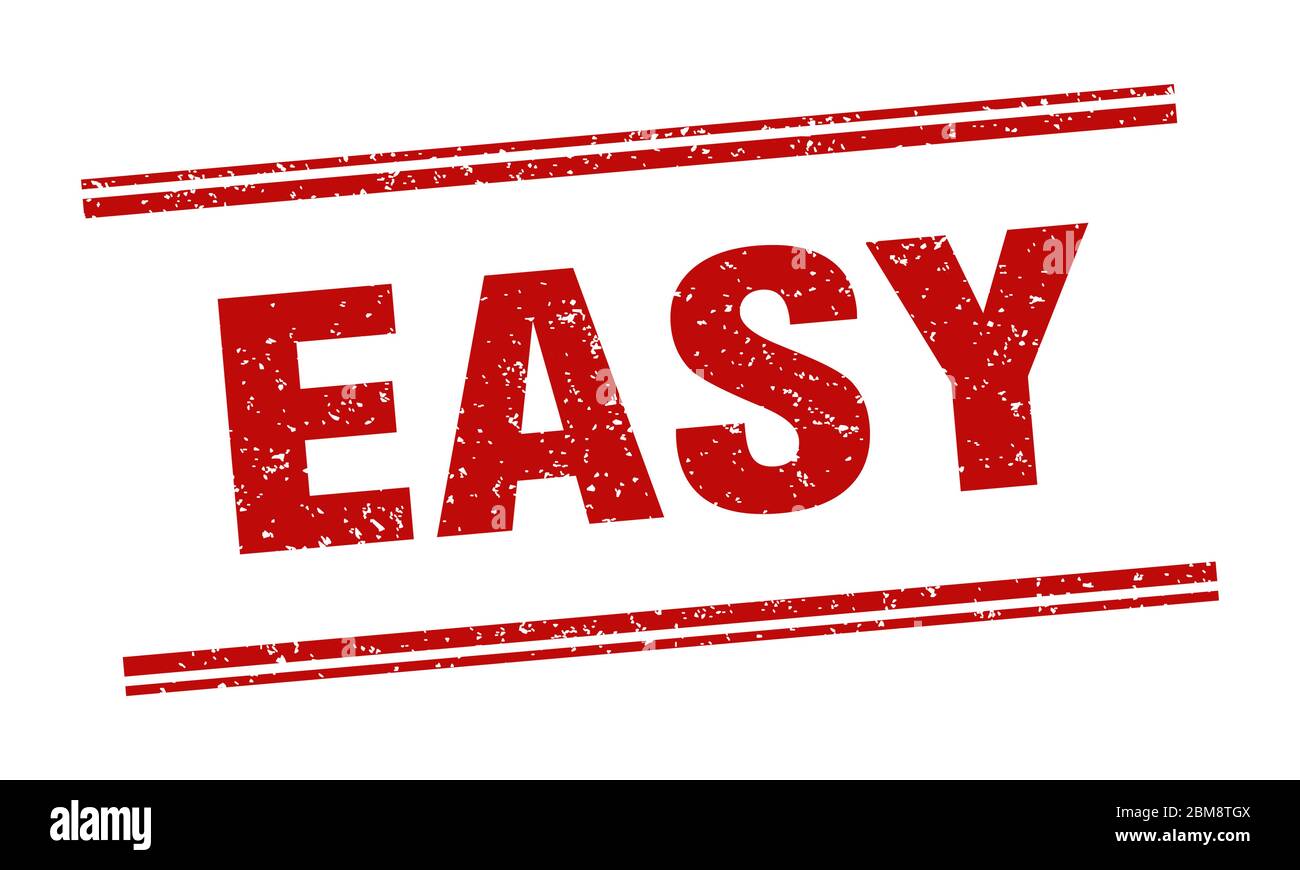 easy stamp. easy label. square grunge sign Stock Vector Image & Art - Alamy