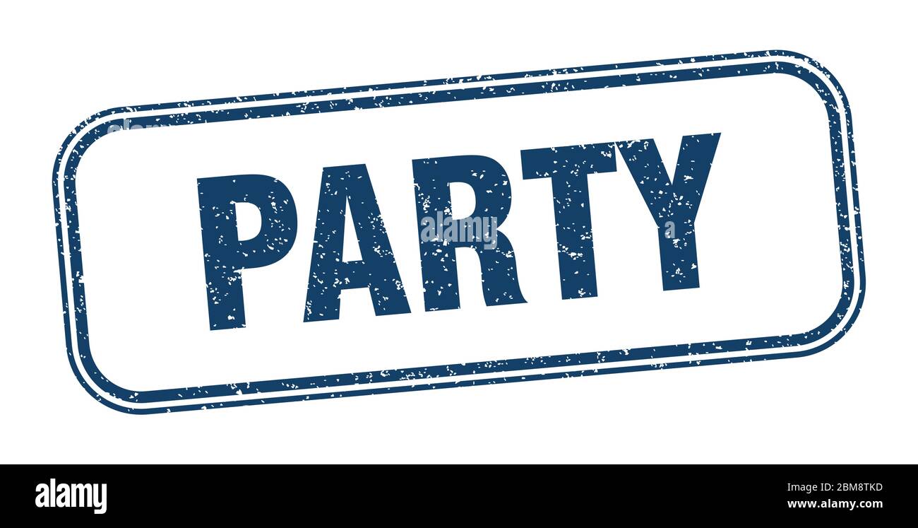 Party stamp label square hi-res stock photography and images - Alamy