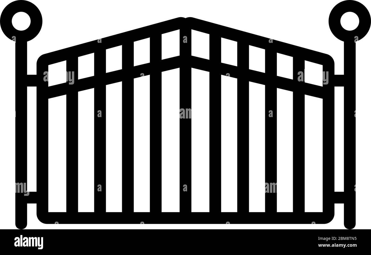 decorative entrance gate icon vector outline illustration Stock Vector ...