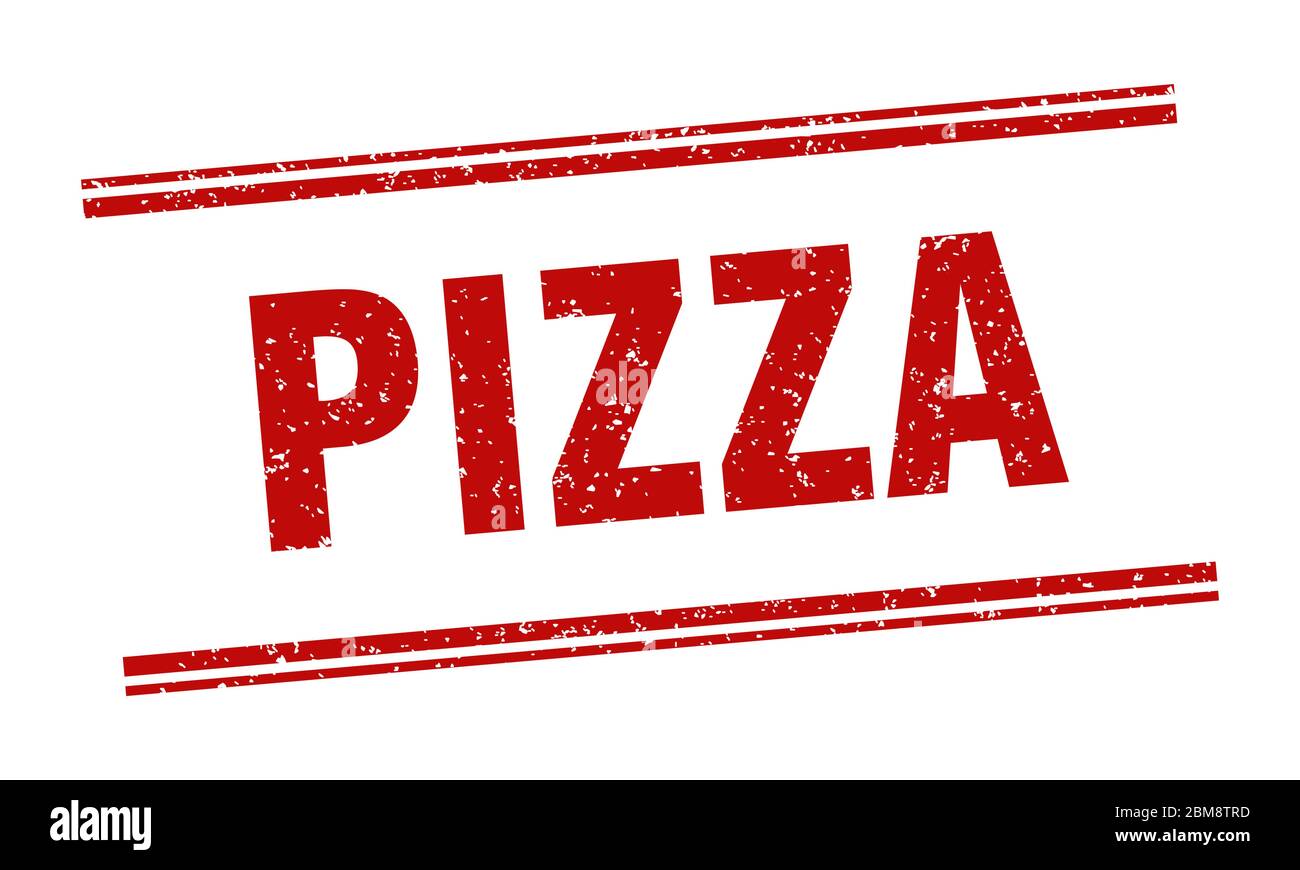 pizza stamp. pizza label. square grunge sign Stock Vector Image & Art ...