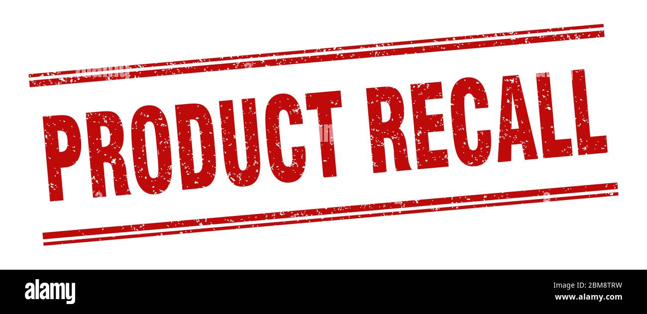 product recall stamp. product recall label. square grunge sign Stock ...