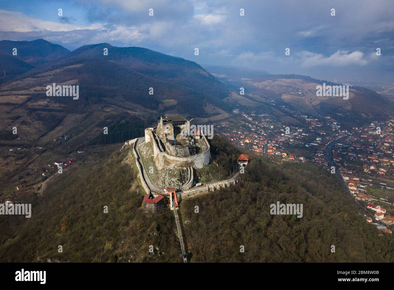 Deva, old medieval citadel landmark Stock Photo - Alamy