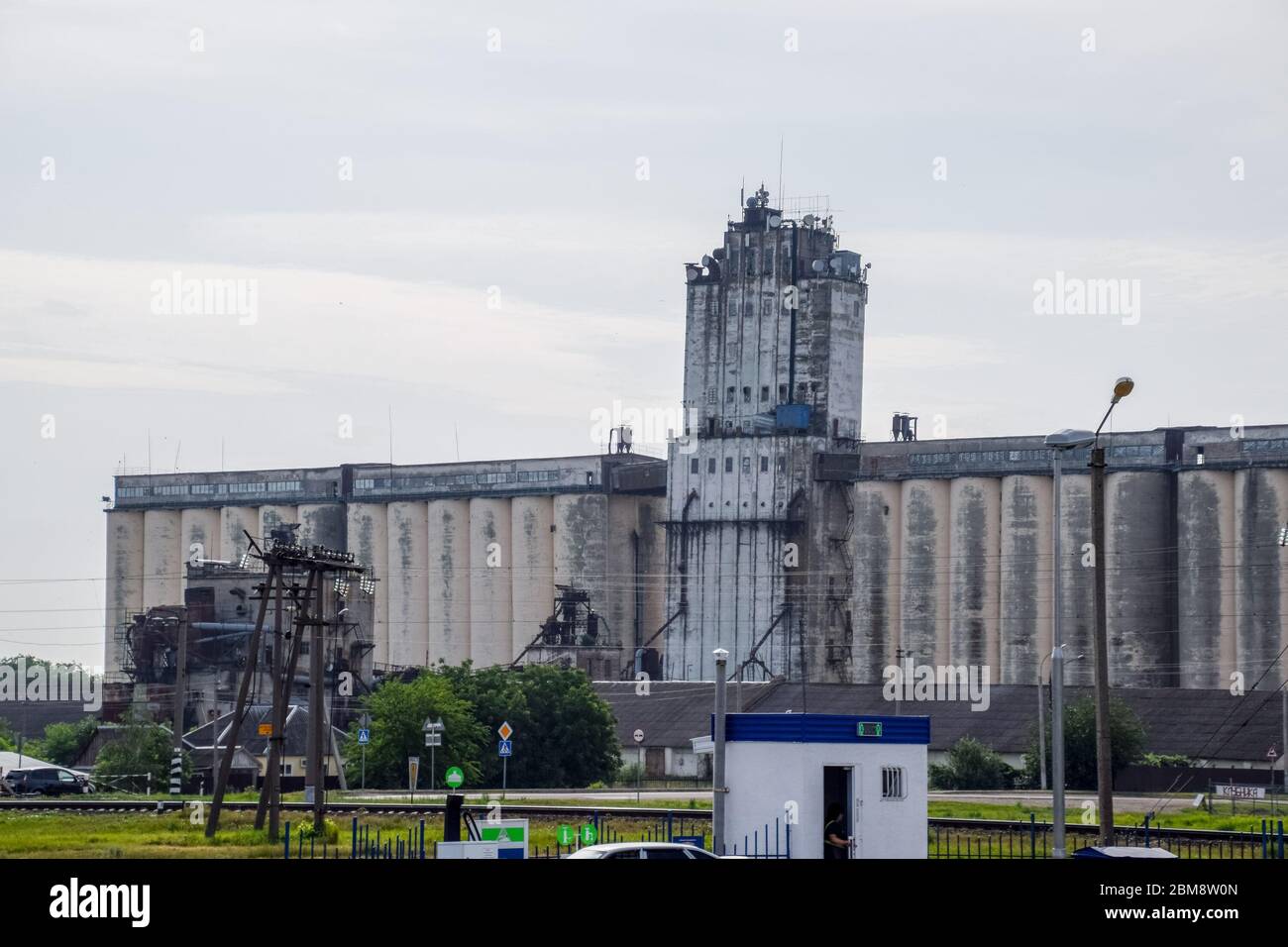 a large grain terminal, Soviet industrial building Stock Photo - Alamy