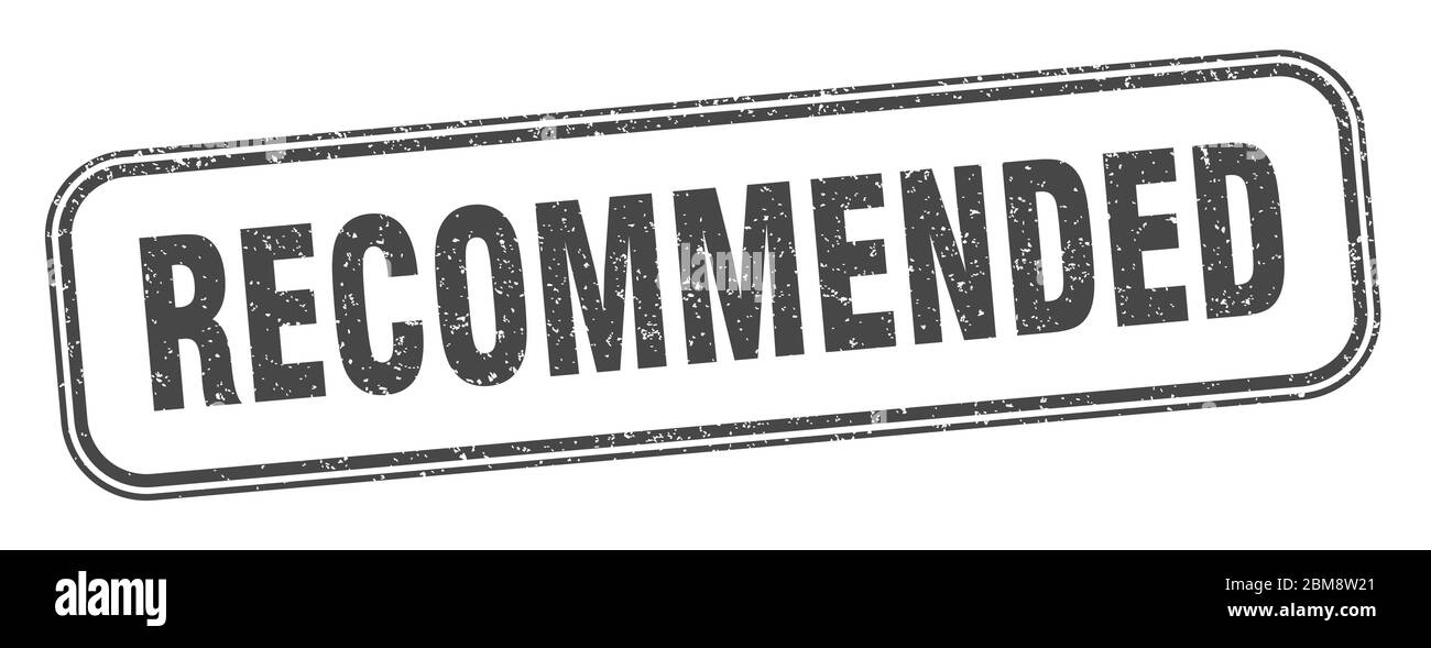 recommended stamp. recommended square grunge sign. label Stock Vector ...