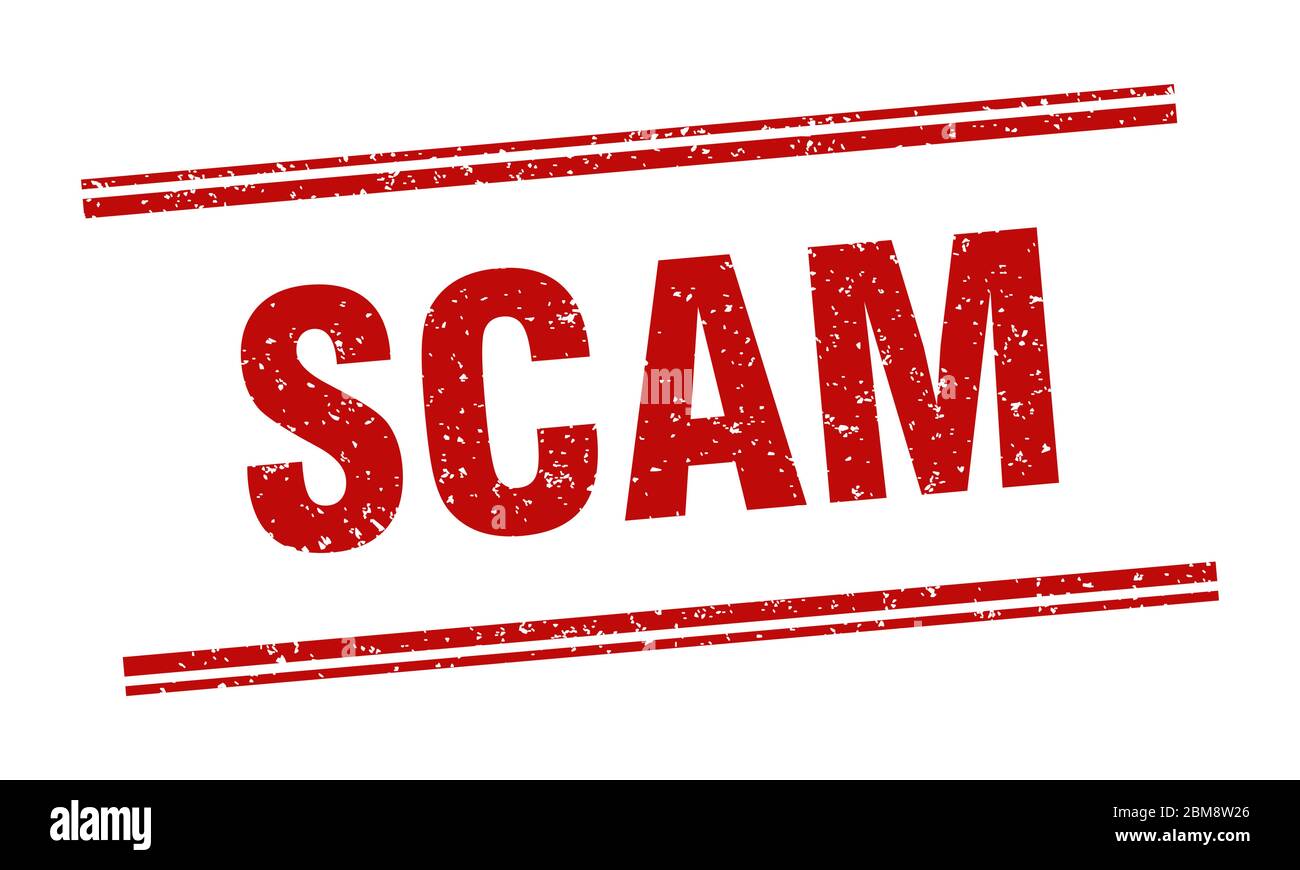scam stamp. scam label. square grunge sign Stock Vector Image & Art - Alamy