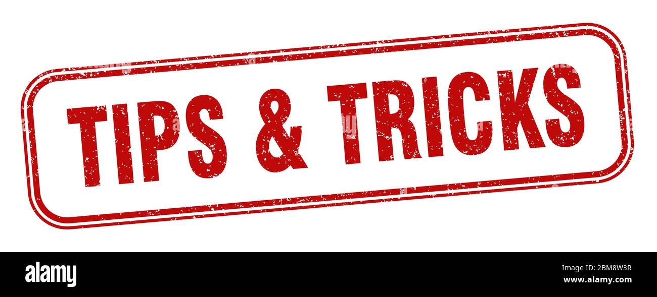 tips & tricks stamp. tips & tricks square grunge sign. label Stock ...