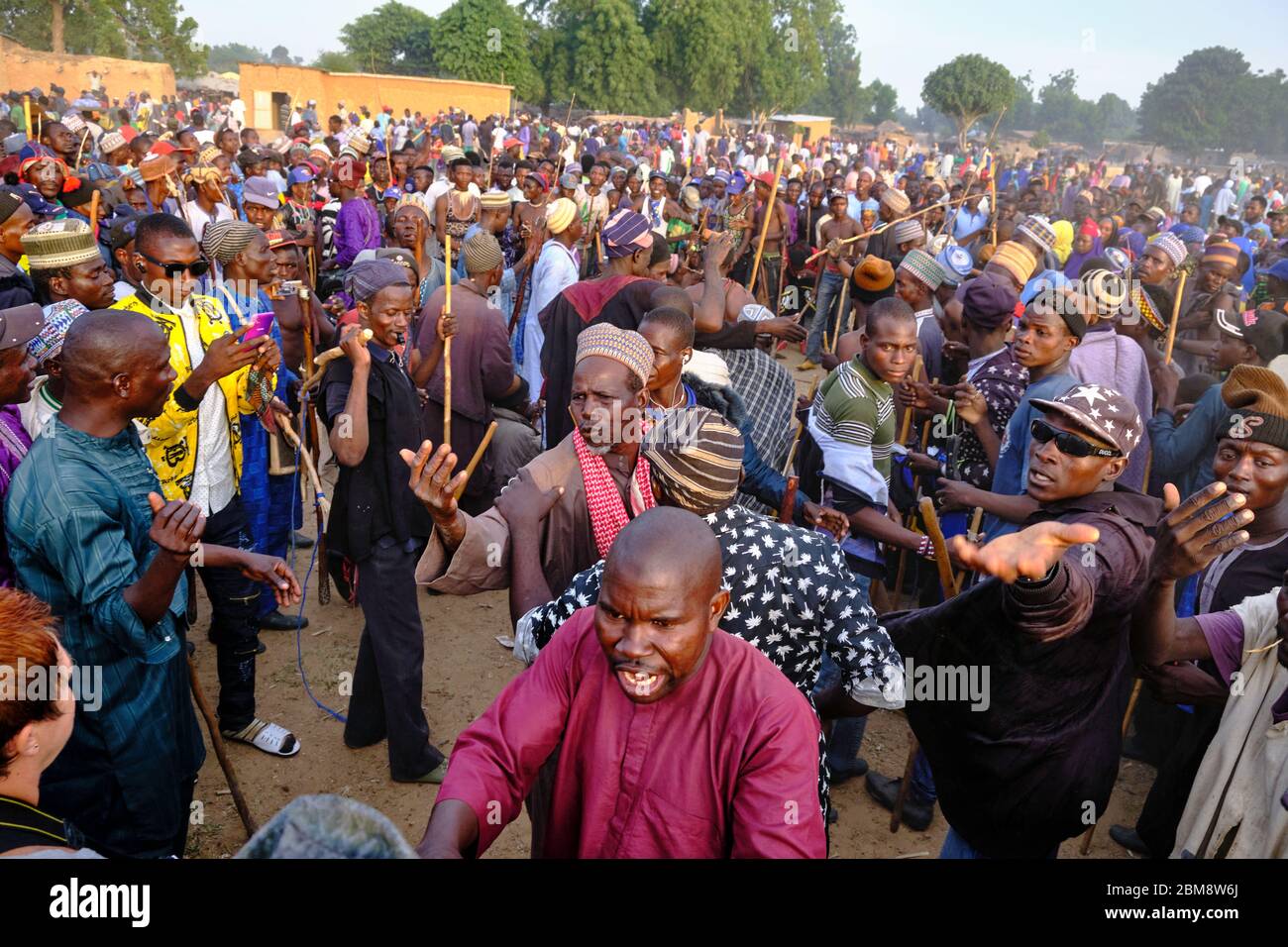 Crowds of spectators witnessing the celebration of Sharo. Sharo is a ...