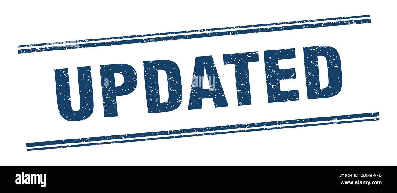 updated stamp. updated label. square grunge sign Stock Vector Image ...