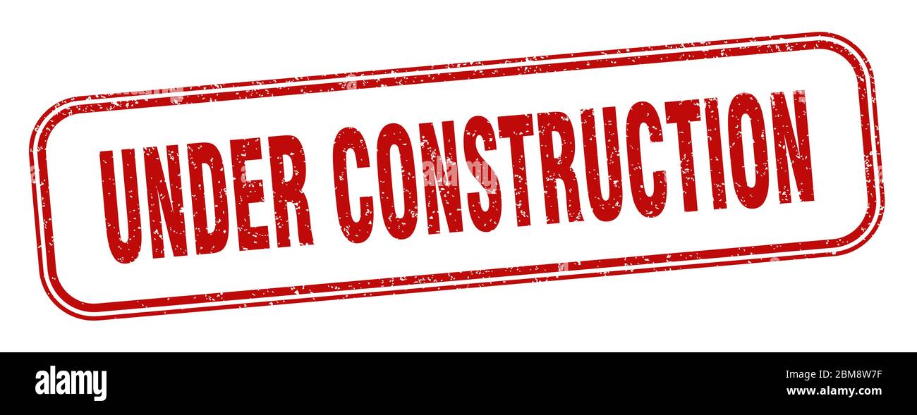 under construction stamp. under construction square grunge sign. label ...