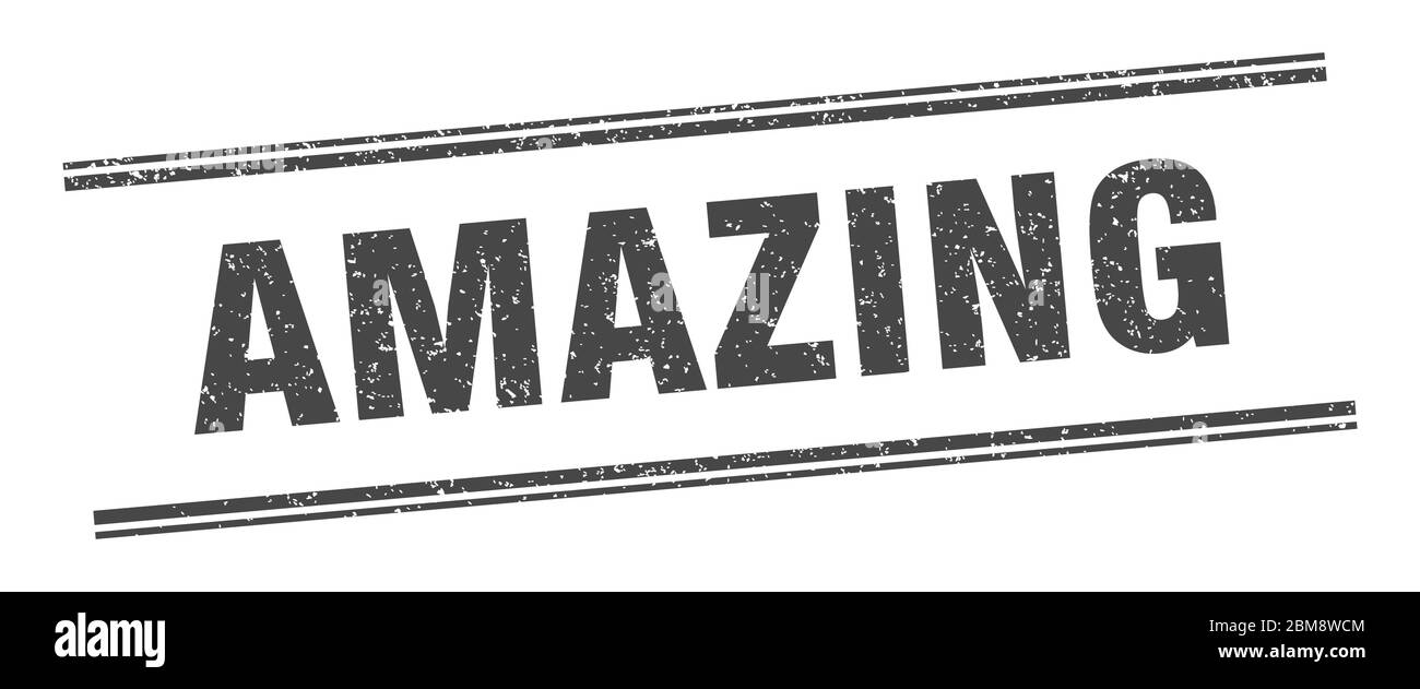 amazing stamp. amazing label. square grunge sign Stock Vector Image ...