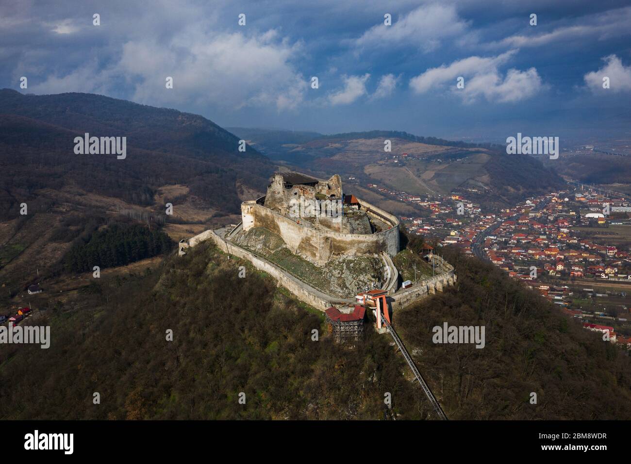Deva, old medieval citadel landmark Stock Photo - Alamy