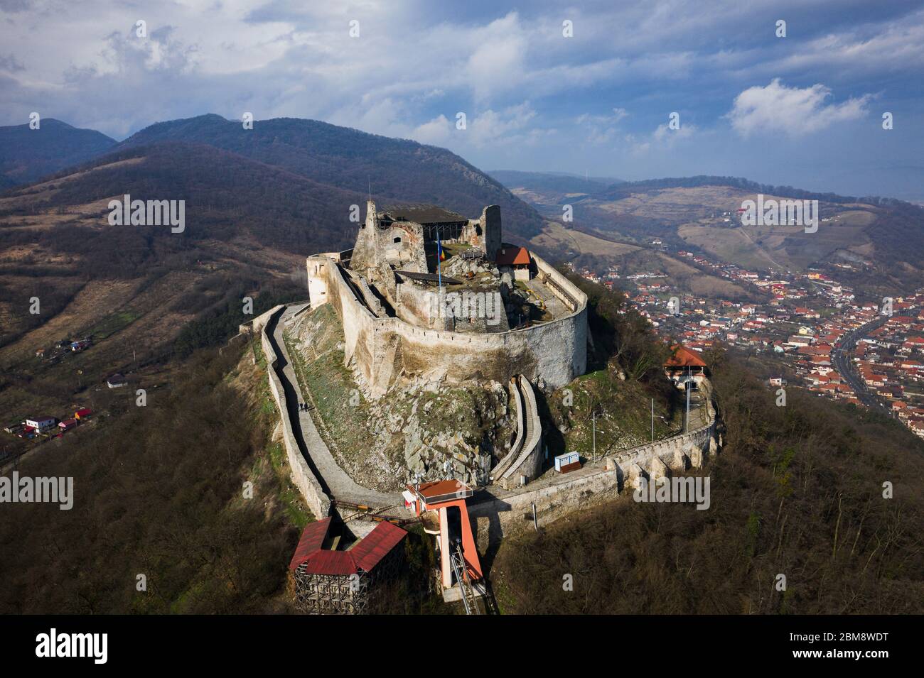 Deva, old medieval citadel landmark Stock Photo - Alamy