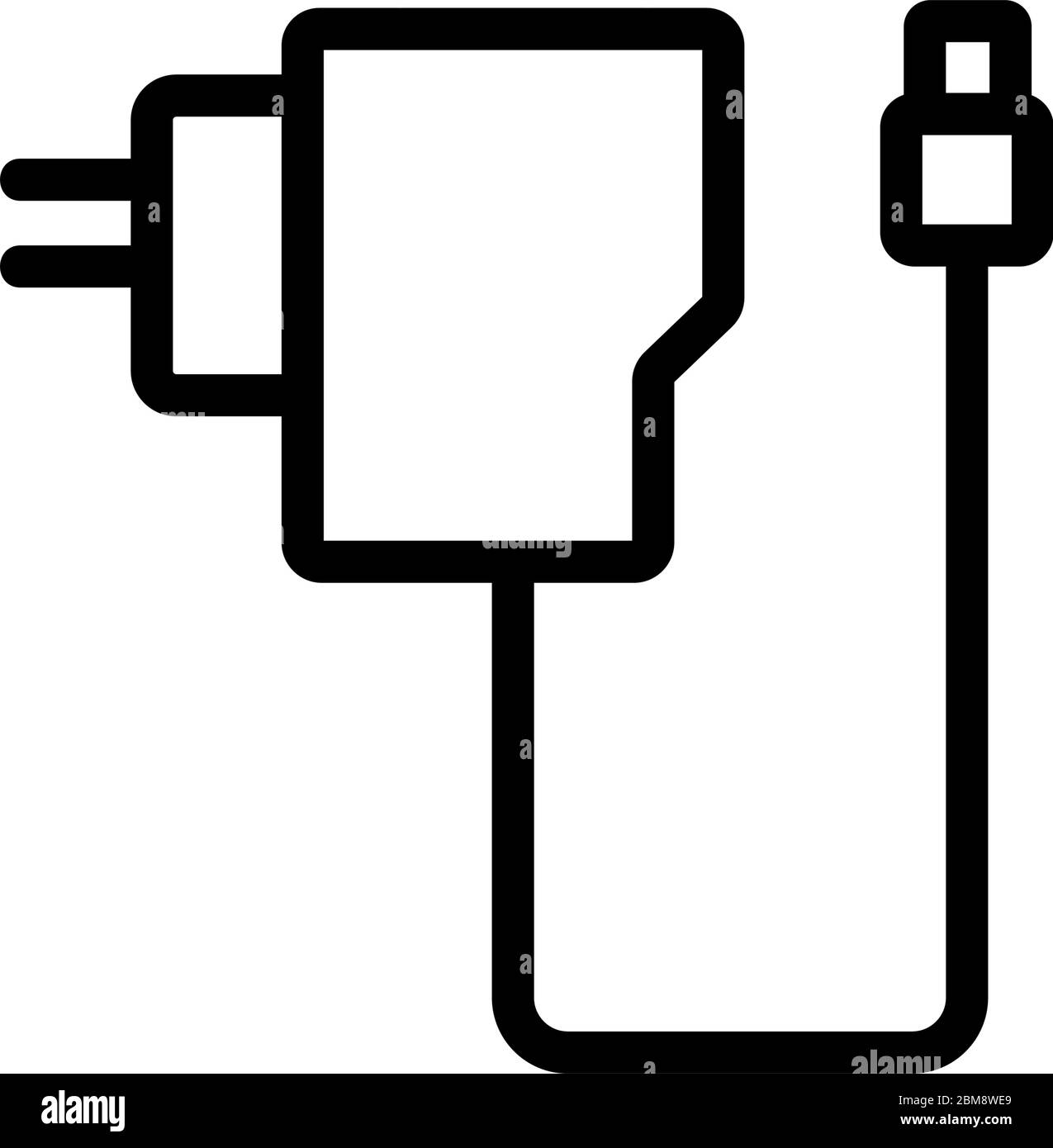 wired charger for phone icon vector outline illustration Stock Vector ...