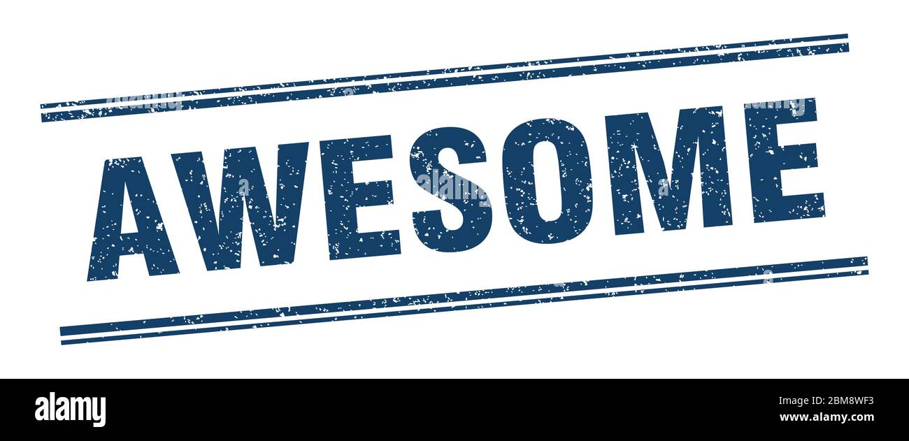 awesome stamp. awesome label. square grunge sign Stock Vector Image ...