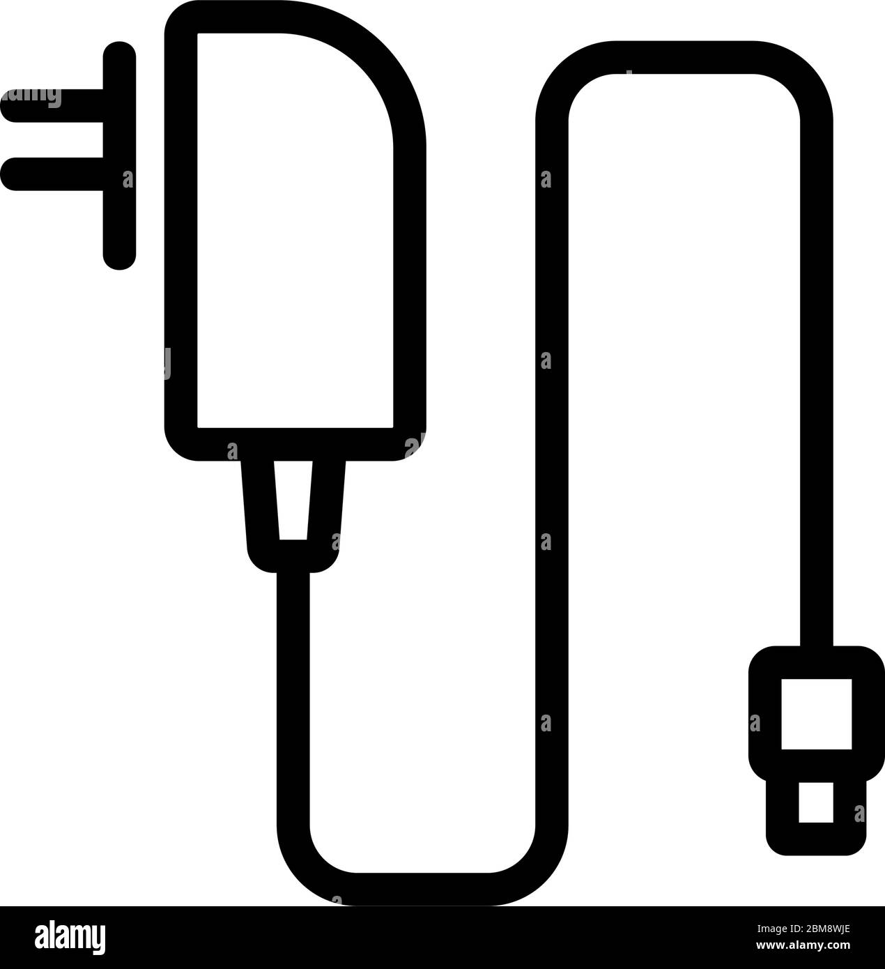 old type charger icon vector outline illustration Stock Vector Image ...