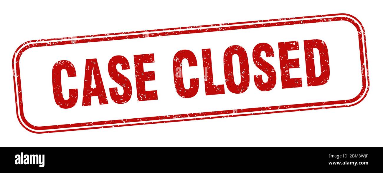 case closed stamp. case closed square grunge sign. label Stock Vector ...