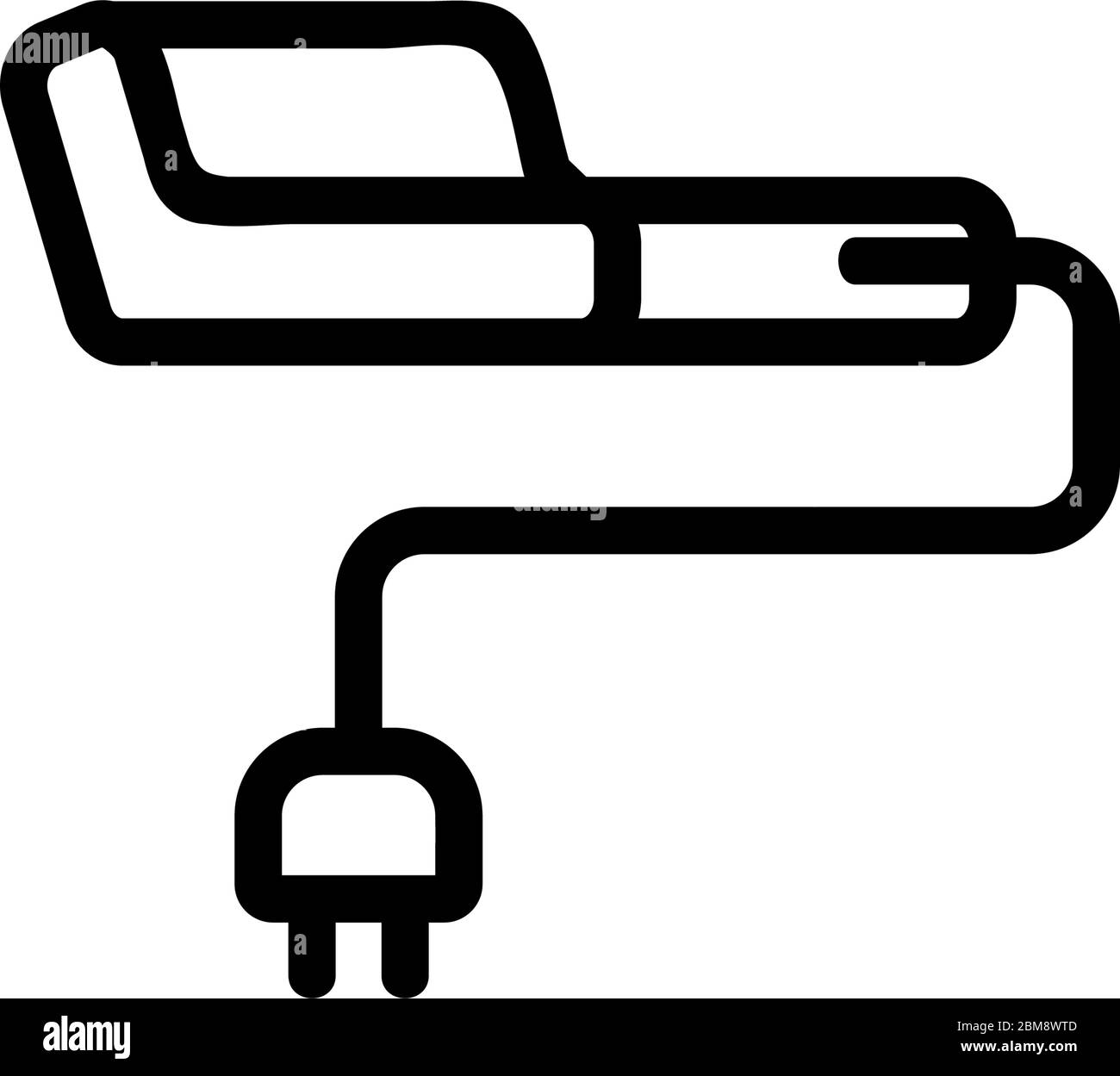 tangled charger wire icon vector outline illustration Stock Vector ...