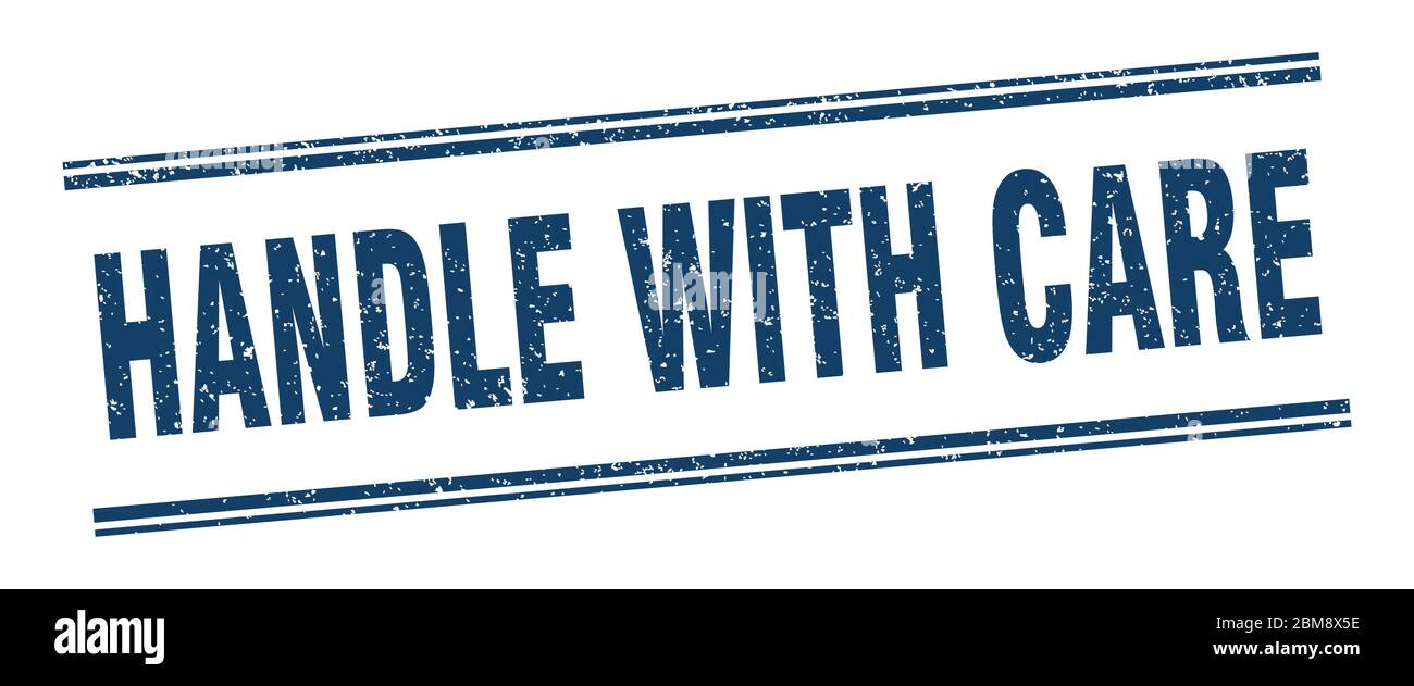 handle with care stamp. handle with care label. square grunge sign ...