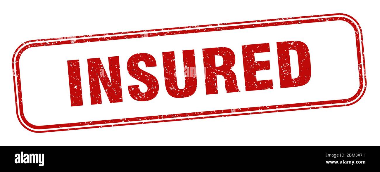 insured stamp. insured square grunge sign. label Stock Vector Image ...