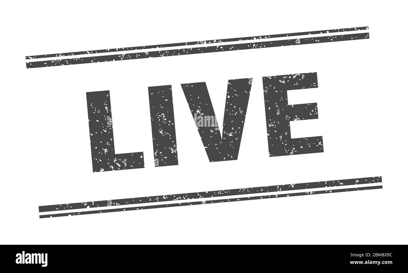 live stamp. live label. square grunge sign Stock Vector Image & Art - Alamy