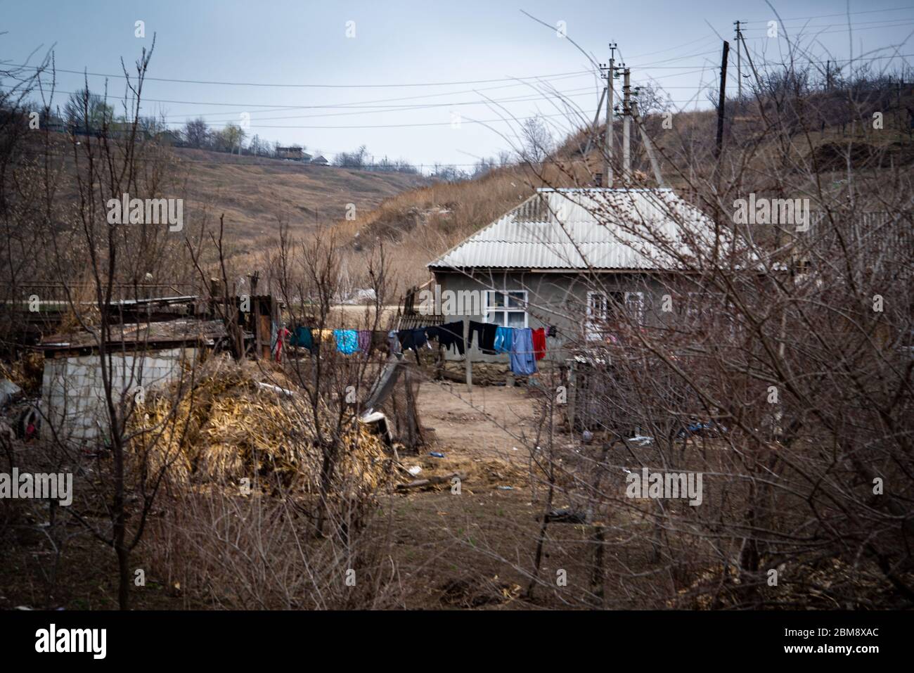 Poor village in Romania, Europe countryside. People life in Romania ...