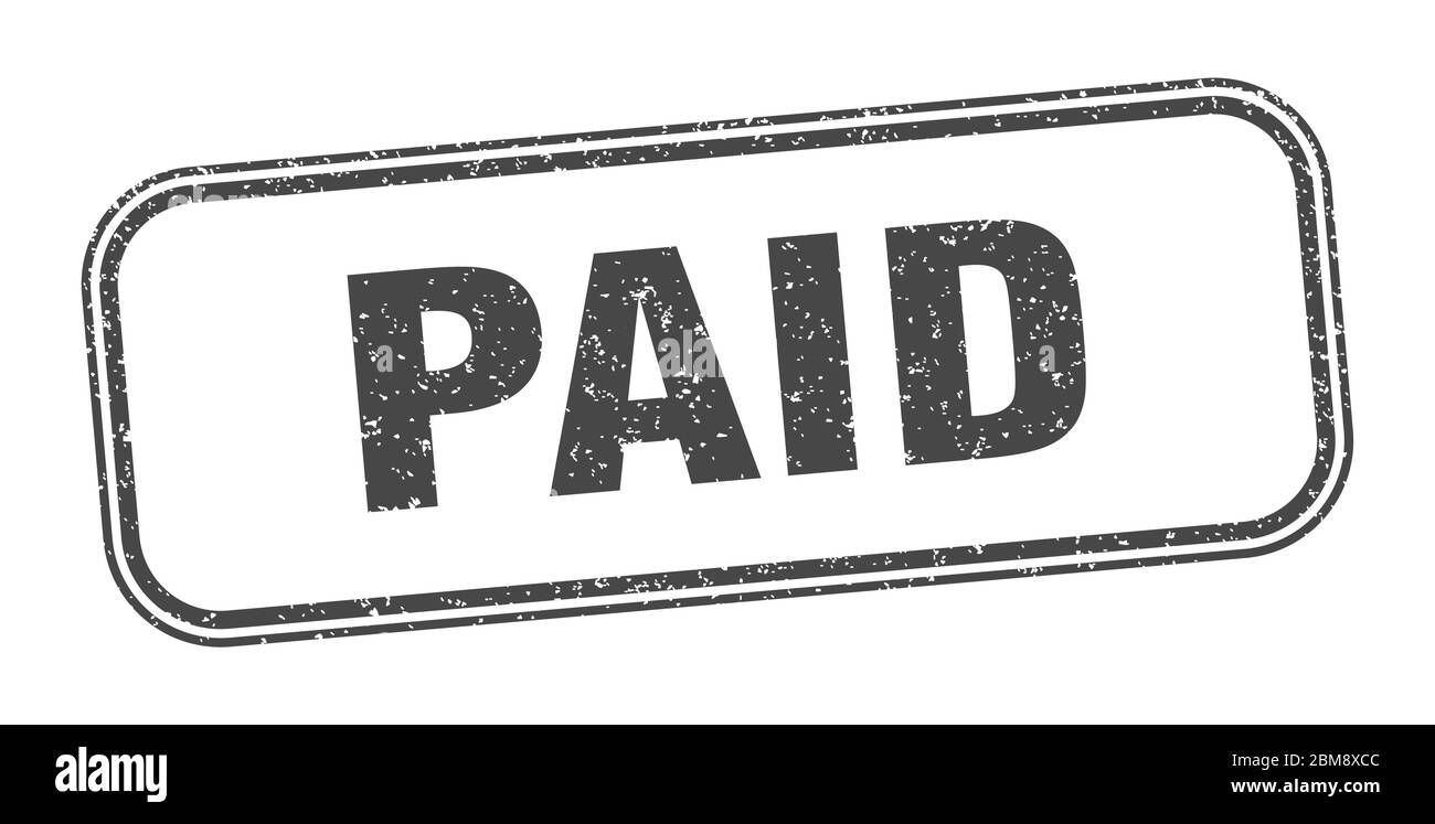 paid stamp. paid square grunge sign. label Stock Vector Image & Art - Alamy