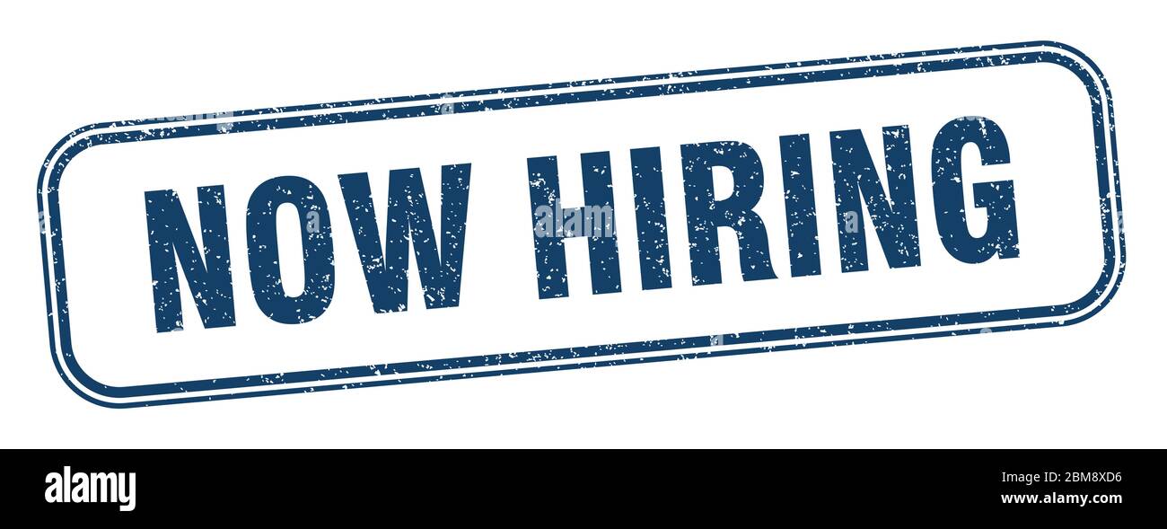 now hiring stamp. now hiring square grunge sign. label Stock Vector ...