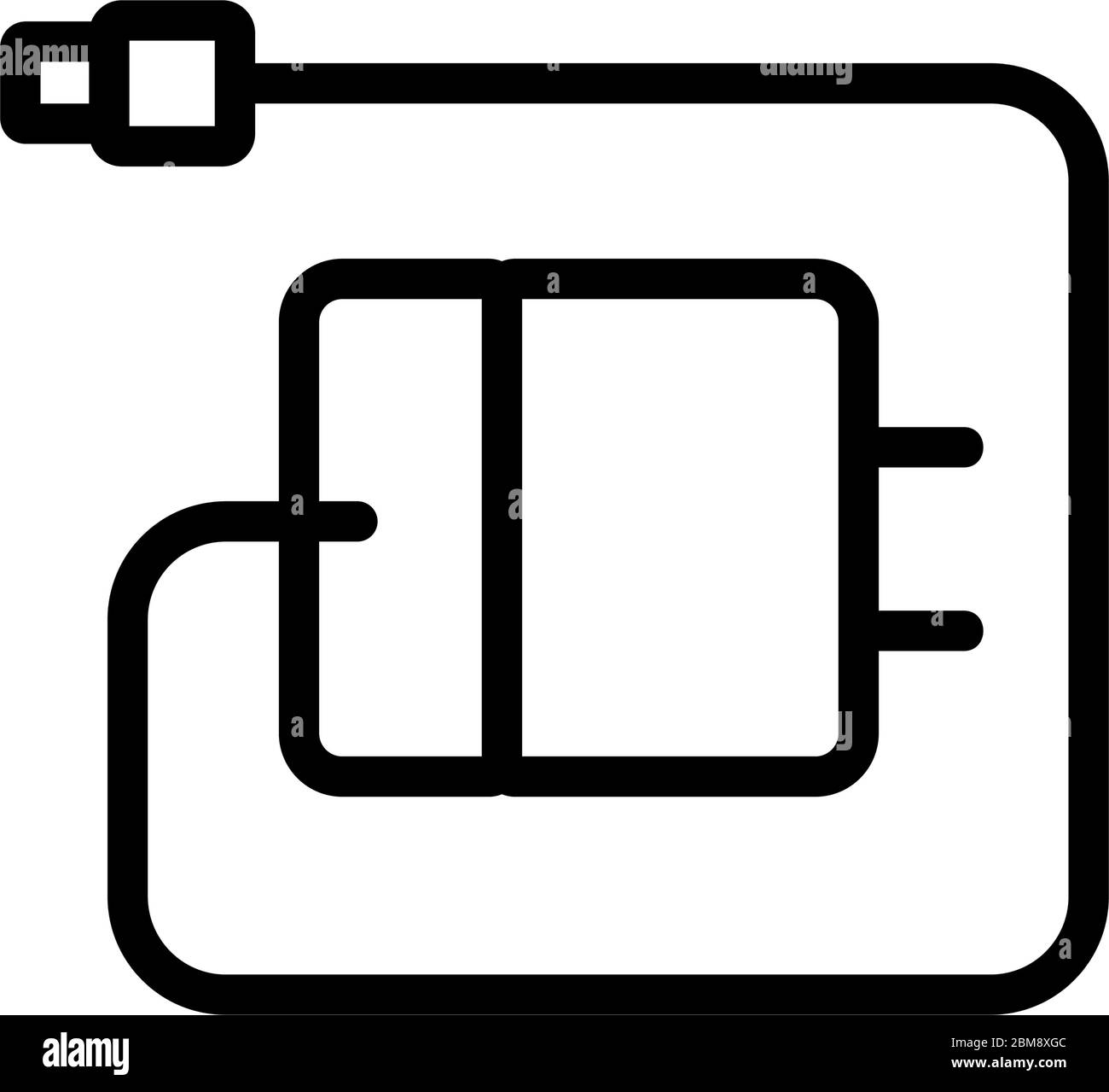 telephone charger with wire icon vector outline illustration Stock ...
