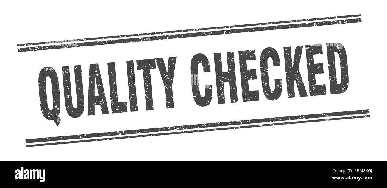 Checked stamp sign seal Black and White Stock Photos & Images - Alamy