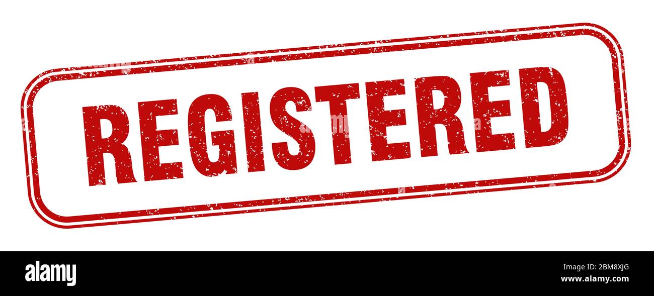 Registered stamp label square hi-res stock photography and images - Alamy