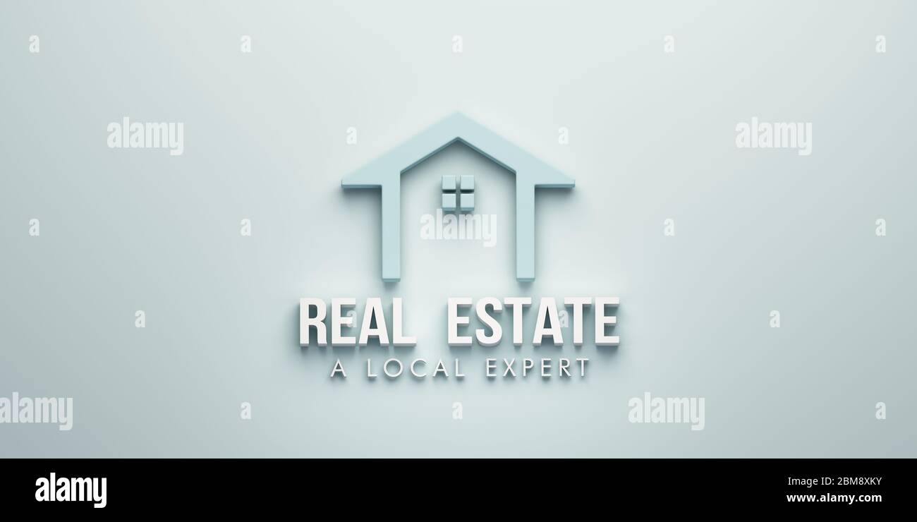 Real Estate Banner a local expert 3D Rendering illustration Stock Photo ...