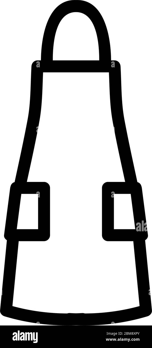 waiter apron icon vector outline illustration Stock Vector Image & Art ...