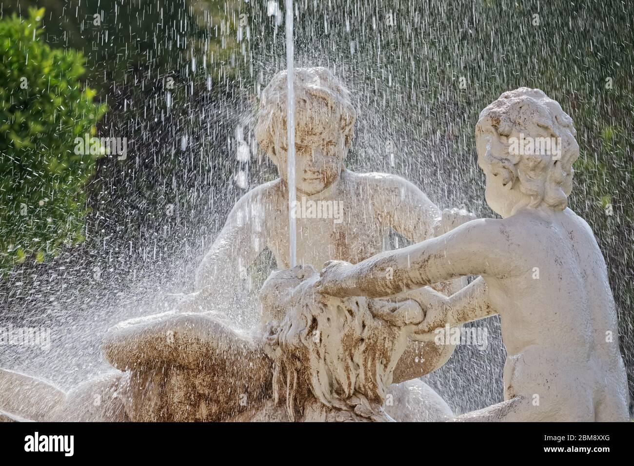 Vienna Belvedere stone statues in fountain Austria Stock Photo - Alamy