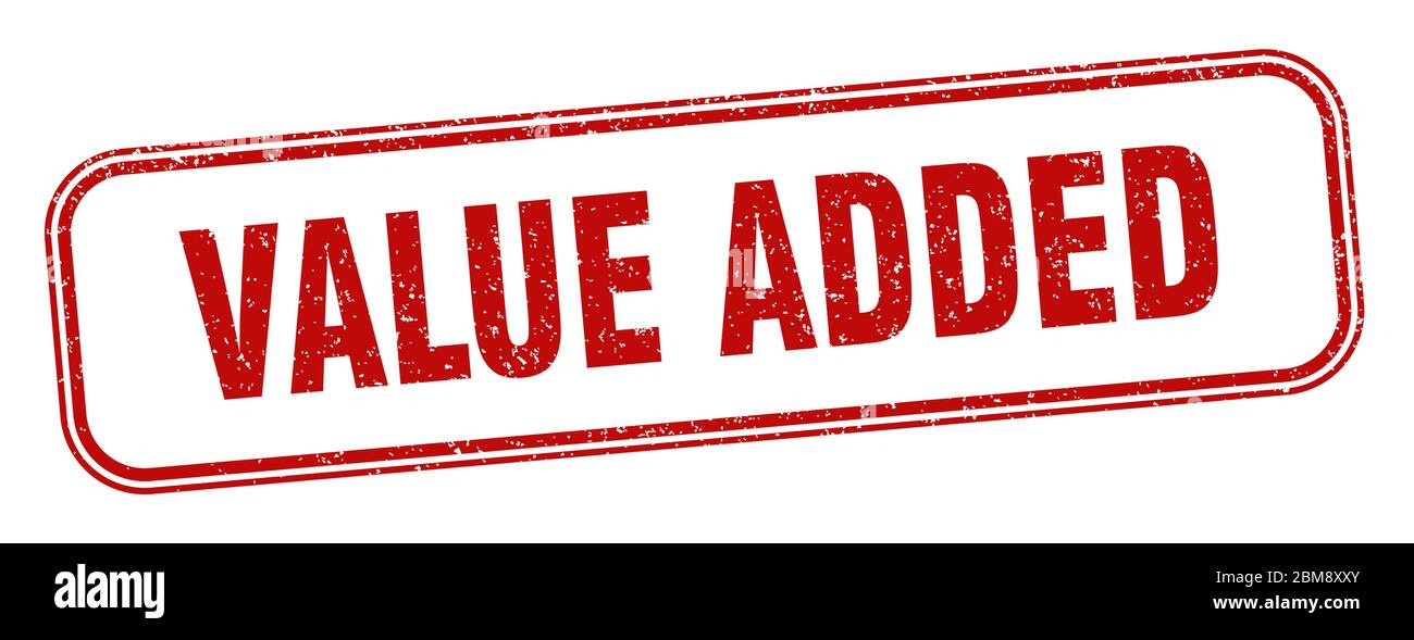 value added stamp. value added square grunge sign. label Stock Vector ...