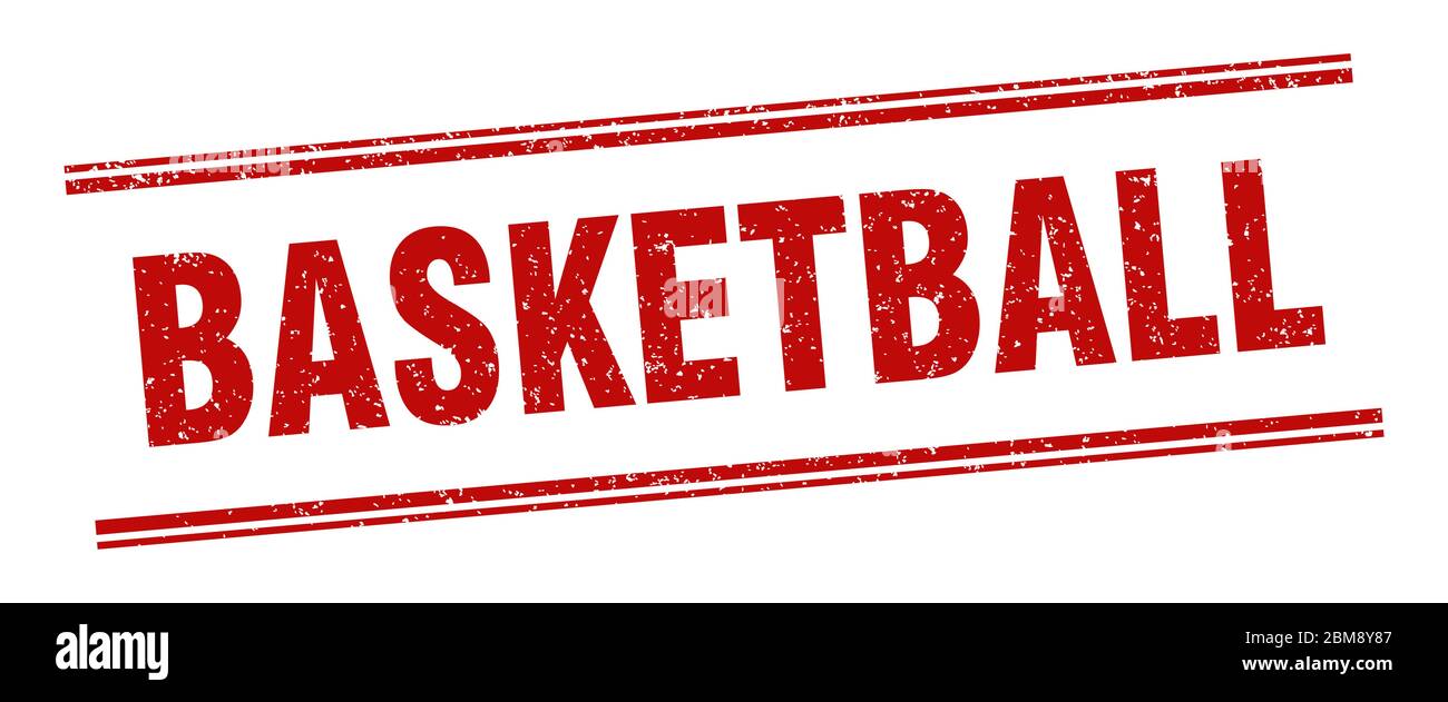 basketball stamp. basketball label. square grunge sign Stock Vector ...