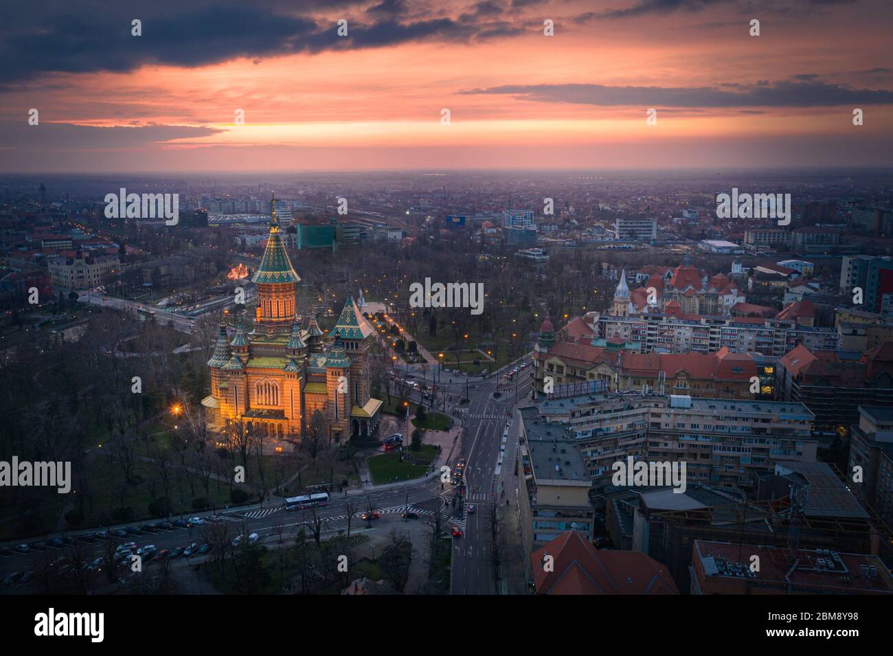 Aerial view romania night hi-res stock photography and images - Alamy
