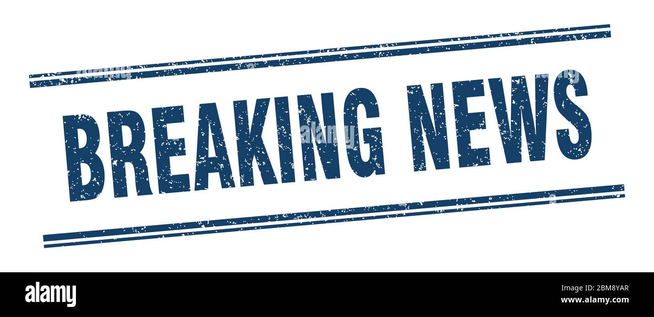 breaking news stamp. breaking news label. square grunge sign Stock ...