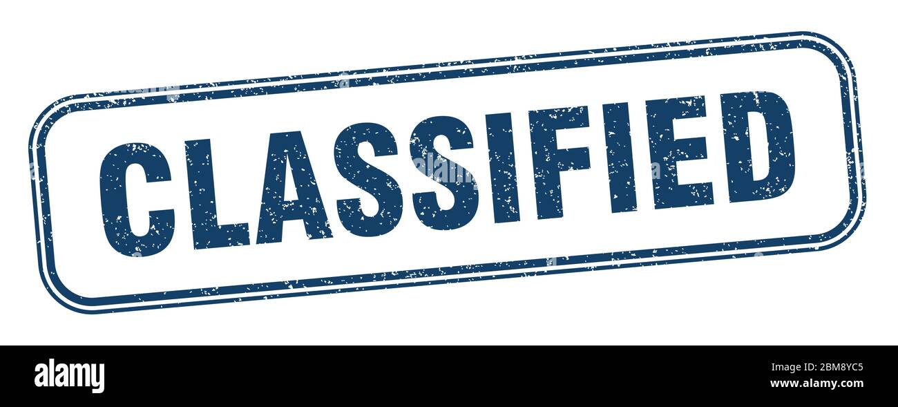 classified stamp. classified square grunge sign. label Stock Vector ...