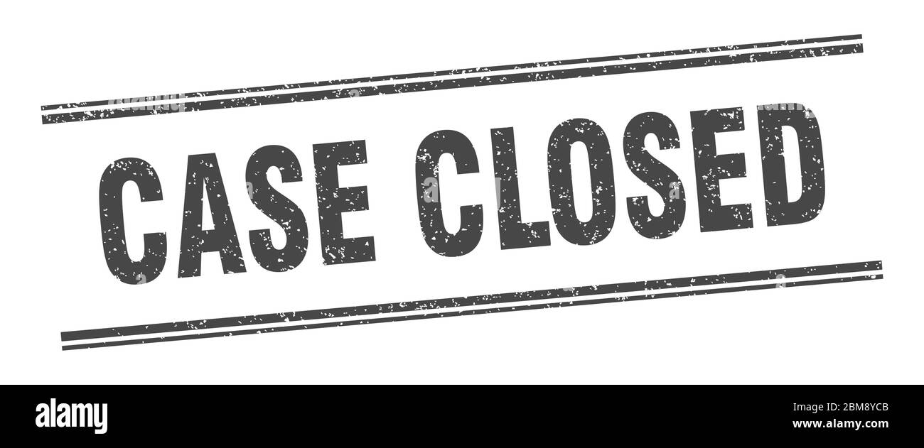 case closed stamp. case closed label. square grunge sign Stock Vector ...